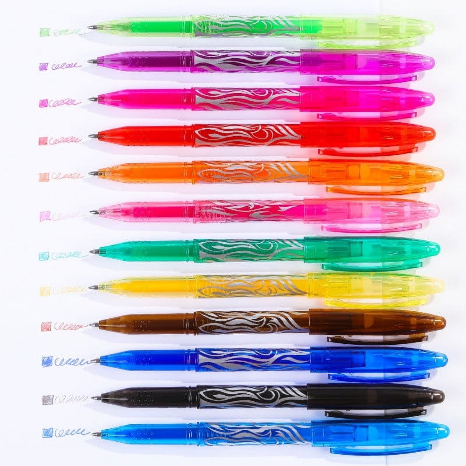 12 Colours Flame Erasable Pen Colourful Boxed Erasable Water Pen 20ml ...
