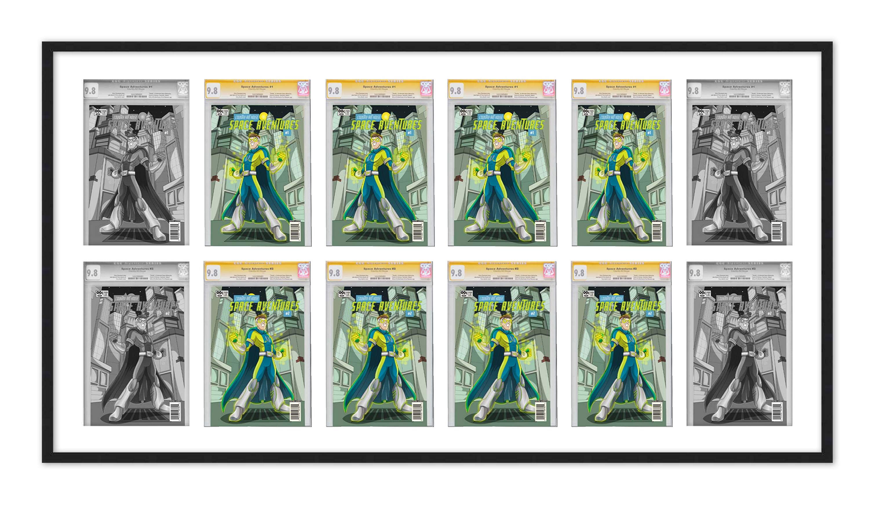 12 Comic Book Frame Black Collage Comic Book Frame with White Mat to ...