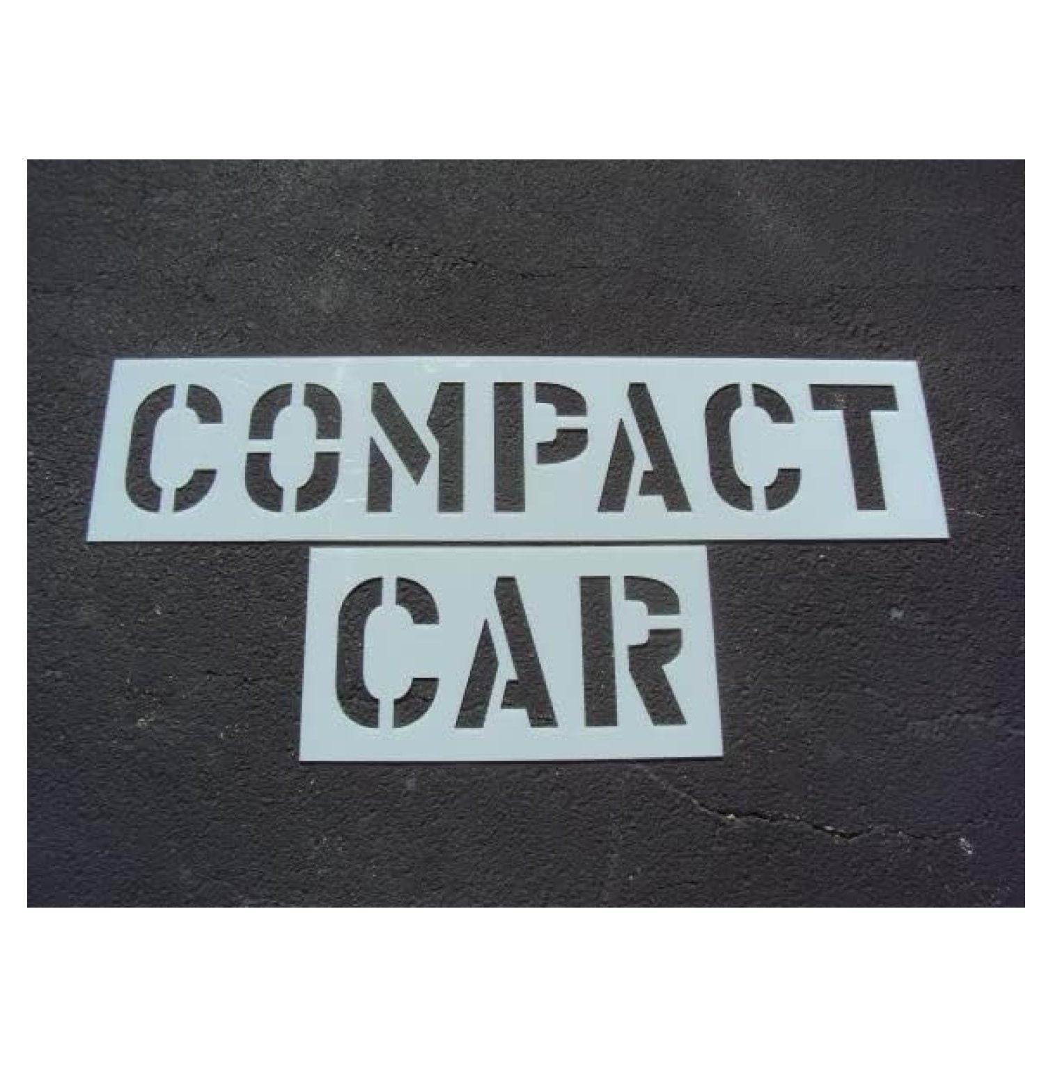 12" Compact CAR Parking Lot Stencil - Actual 12" Tall Letters x 8" Wide ...