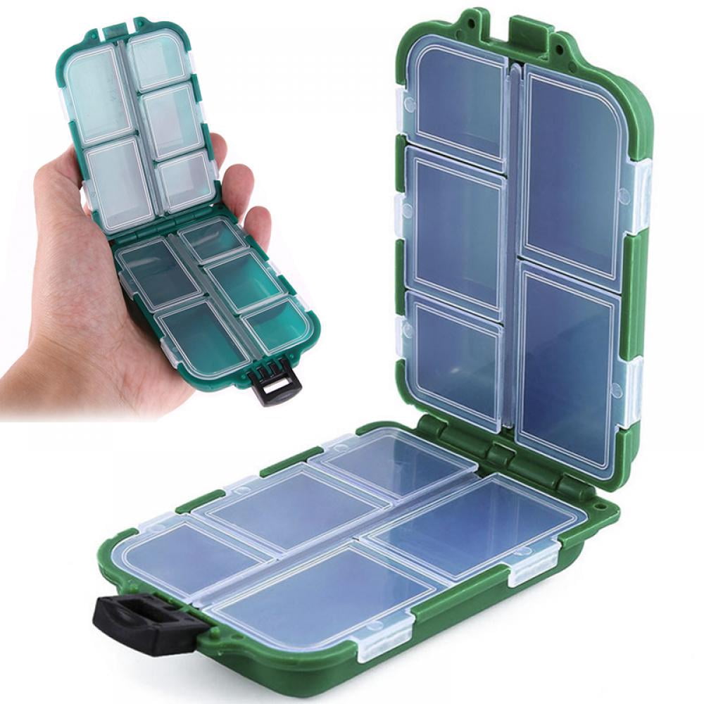 12 Compartment pocket Tackle Boxes, Premium Plastic Fishing Bait Box ...