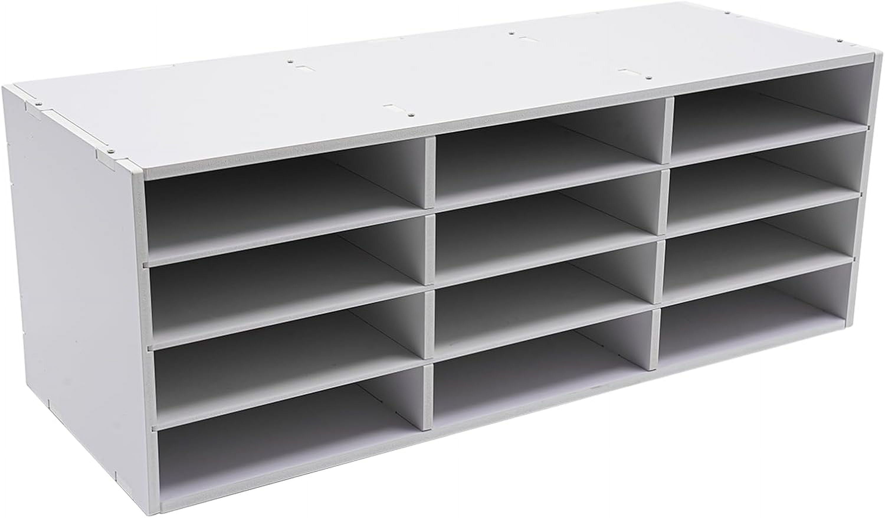 12 Compartments Literature Organizer, Countertop Mail Sorter Organizer ...