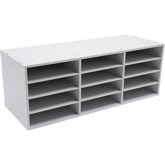 12 Compartments Literature Organizer, Countertop Mail Sorter Organizer ...