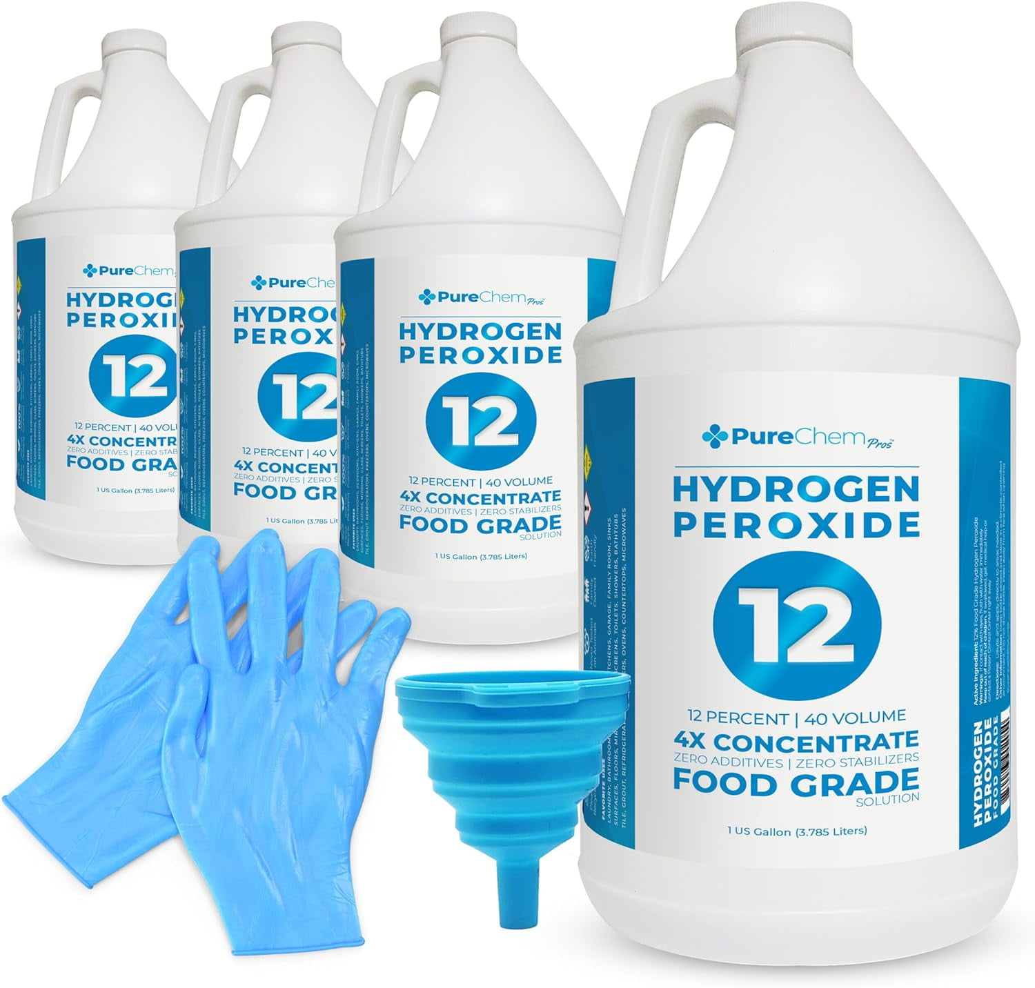 12% Concentrated Food Grade Hydrogen Peroxide (4 Gallons) - Cleaning ...