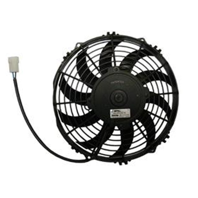 12" Condenser Fan Assembly, Puller, Curved Blade, Low Profile, 24V ...