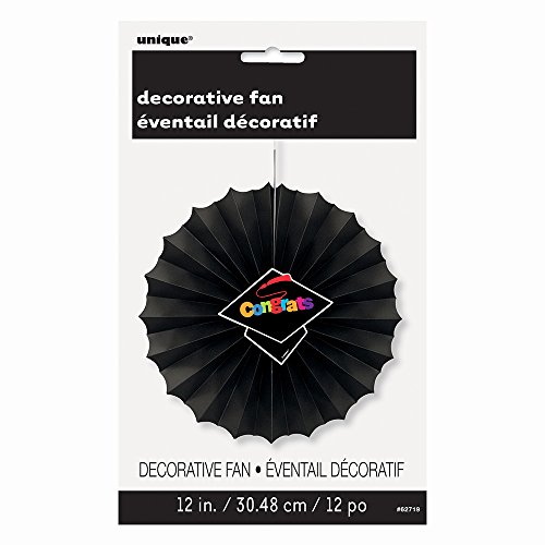 12" Congrats Graduation Tissue Paper Decorative Fan - Walmart.com