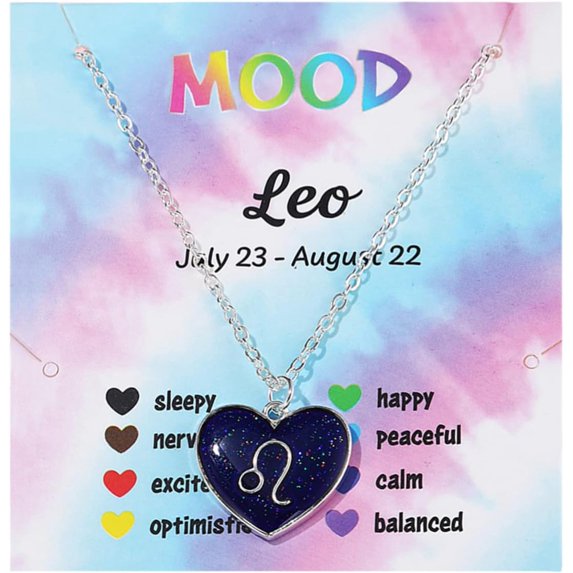 12 Constellation Zodiac Necklace Mood Necklace Temperature Sensing ...
