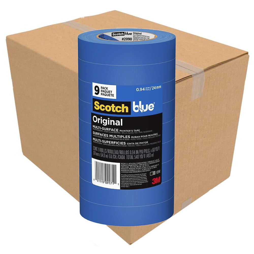 12 Contractor Packs of .94" x 60 yds 3M 2090-24AP9 Blue ScotchBlue ...
