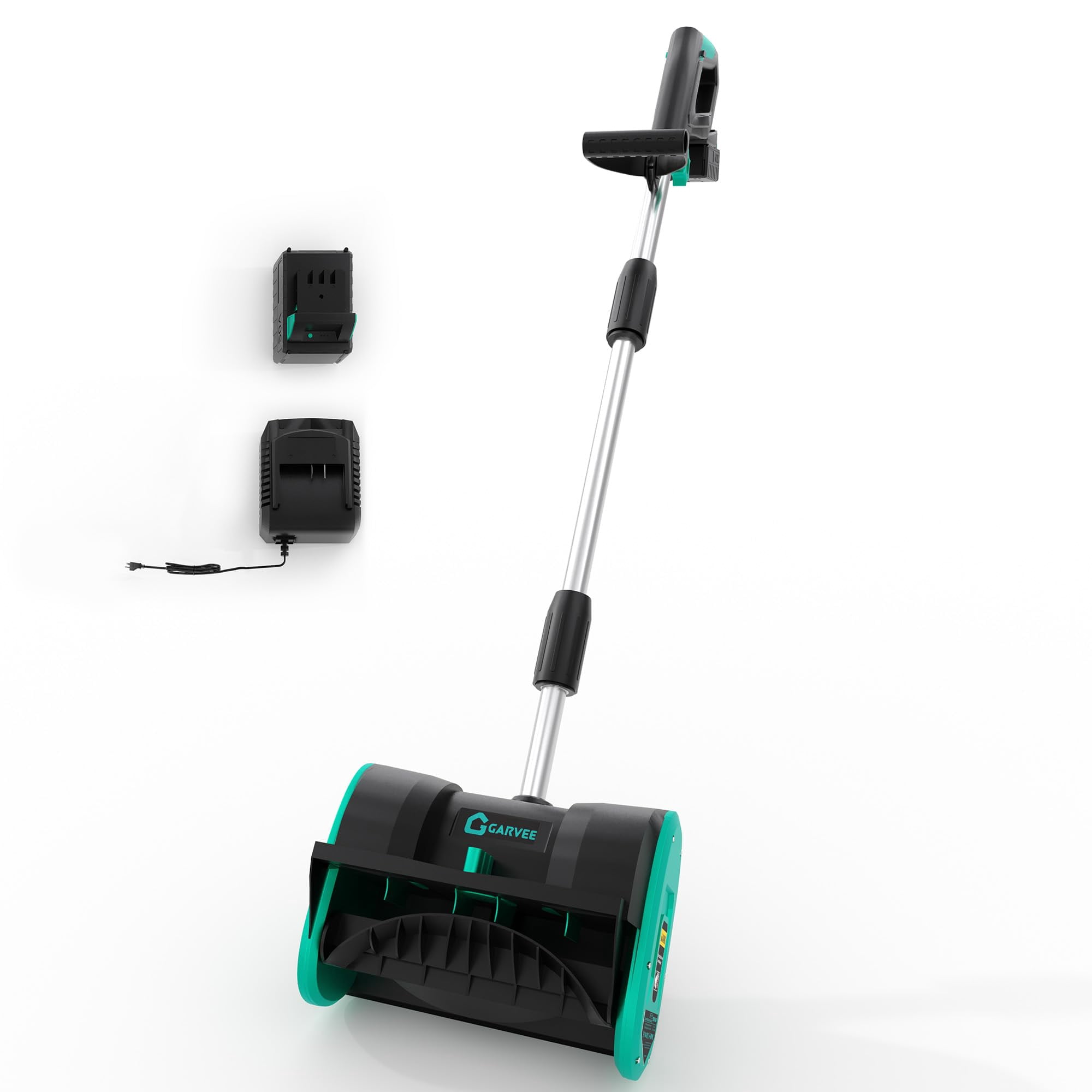 12" Cordless Snow Blower, 20V 4.0Ah Lithium Battery, 17FT Throw ...