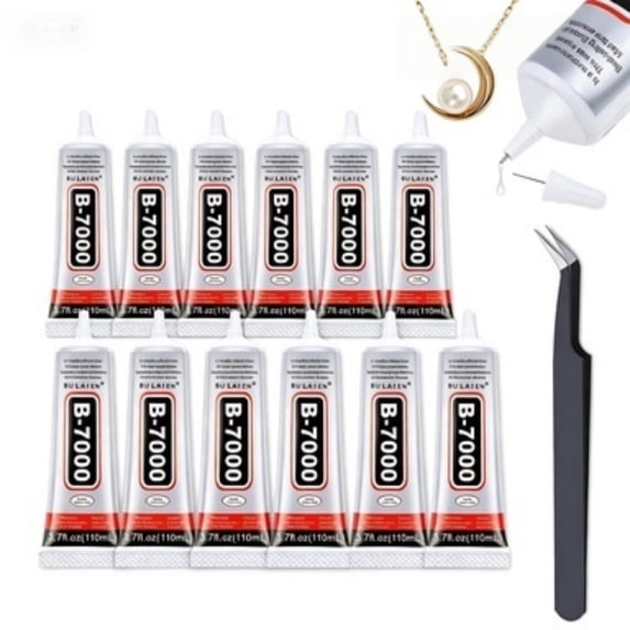 12 Count 110ml B7000 Clear Multi-Purpose Industrial Adhesive, Heavy ...