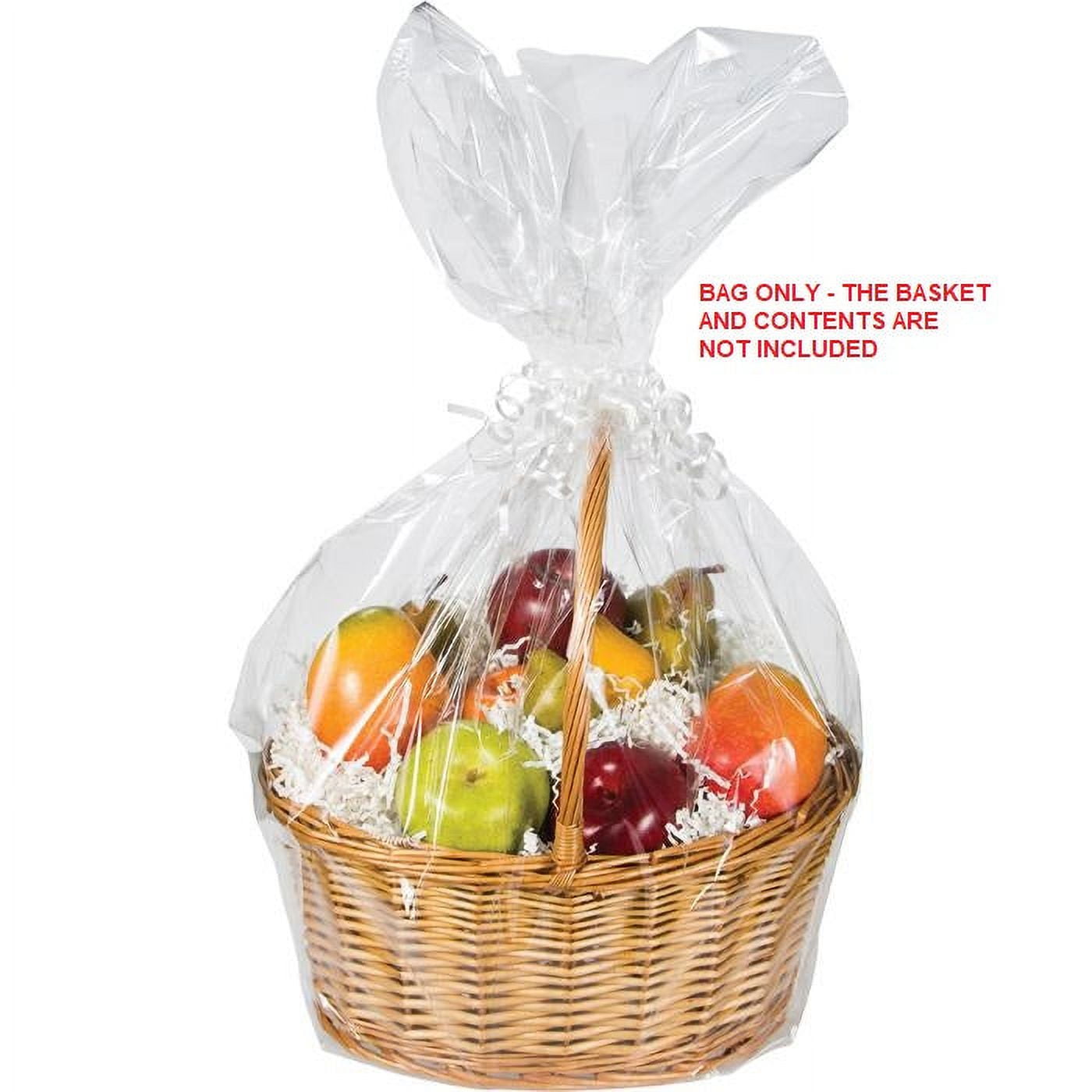 12/Case Bulk Large Clear Basket Bags - Walmart.com