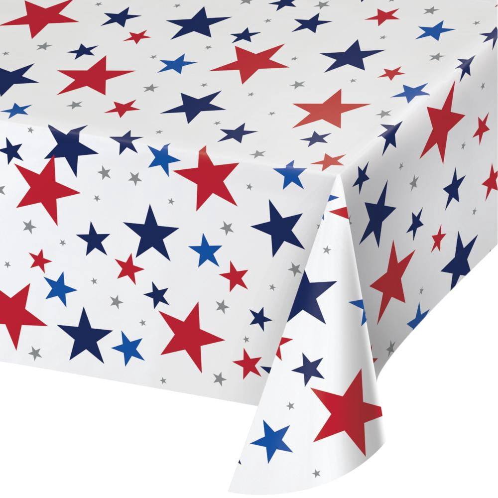 12 Count Bulk Pack Patriotic Stars Paper Table Covers - Walmart.com