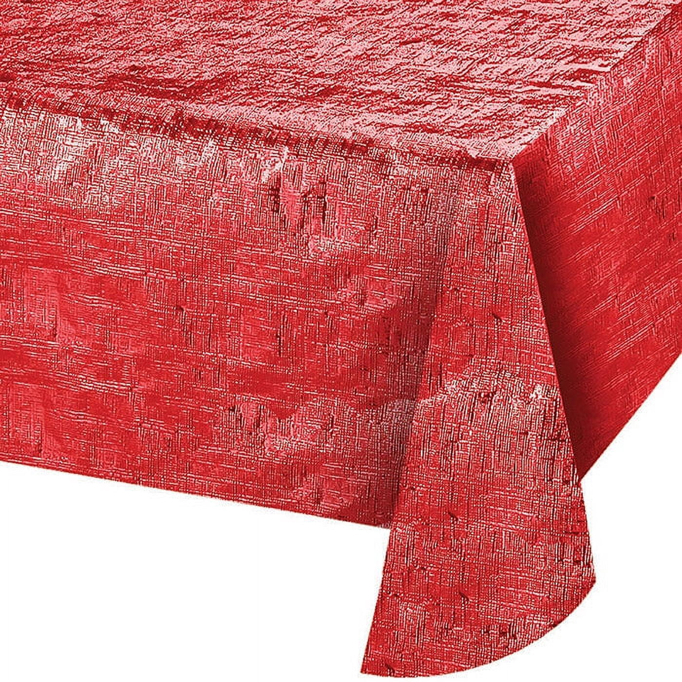 12 Count Bulk Pack Red Metallic Table Covers - Walmart.com