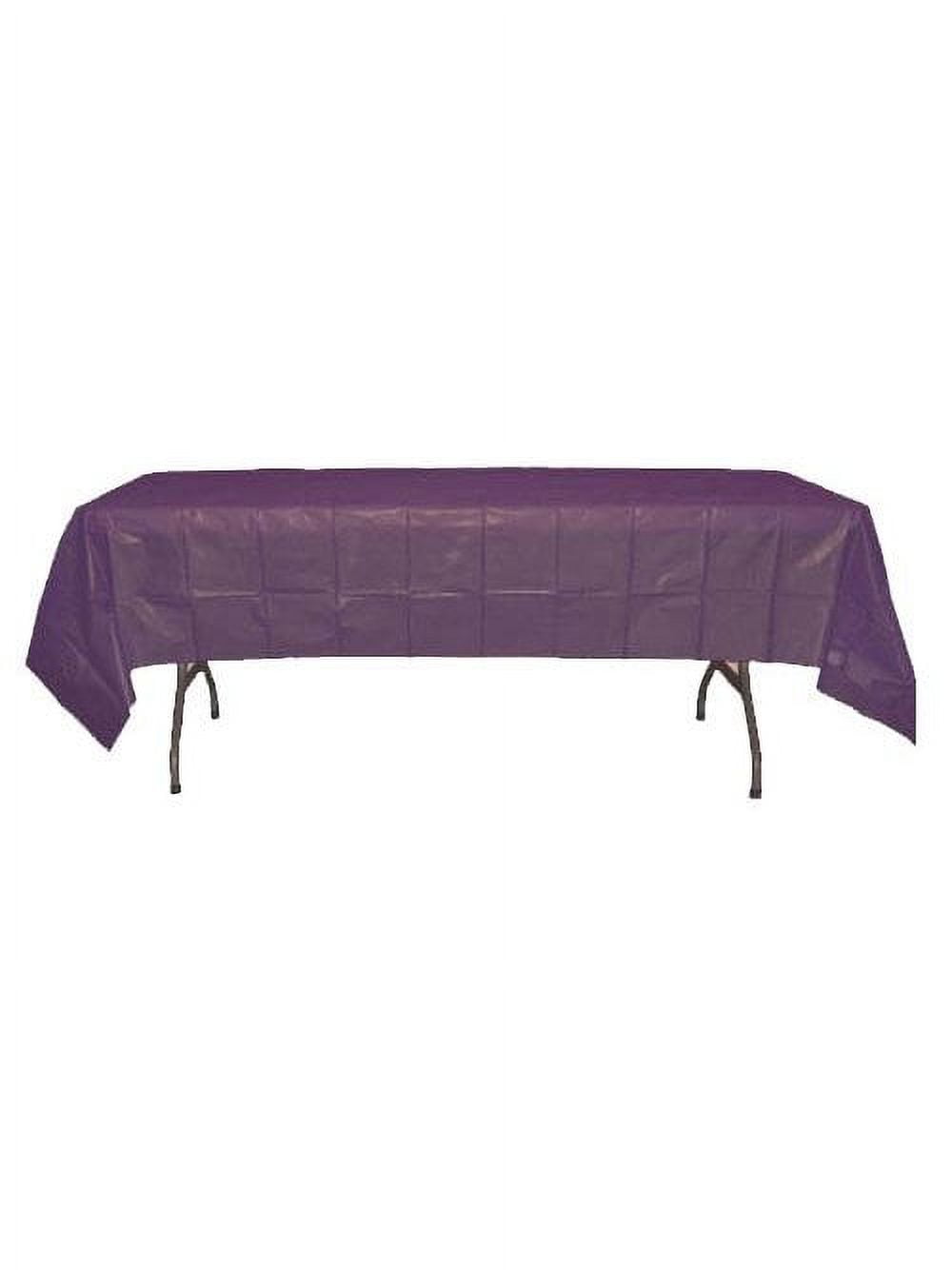 *12 Count* Plum Rectangular Plastic Tablecloths 54" x 108" - Walmart.com