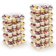 12 Count x 12 Sets Plastic Cupcake Containers, Durable and BPA-Free ...