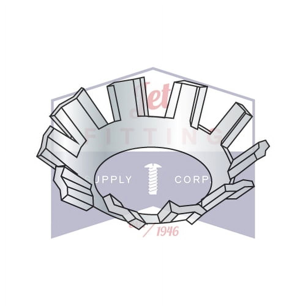 #12 Countersunk External Tooth Lock Washers | Steel | Zinc (Quantity ...