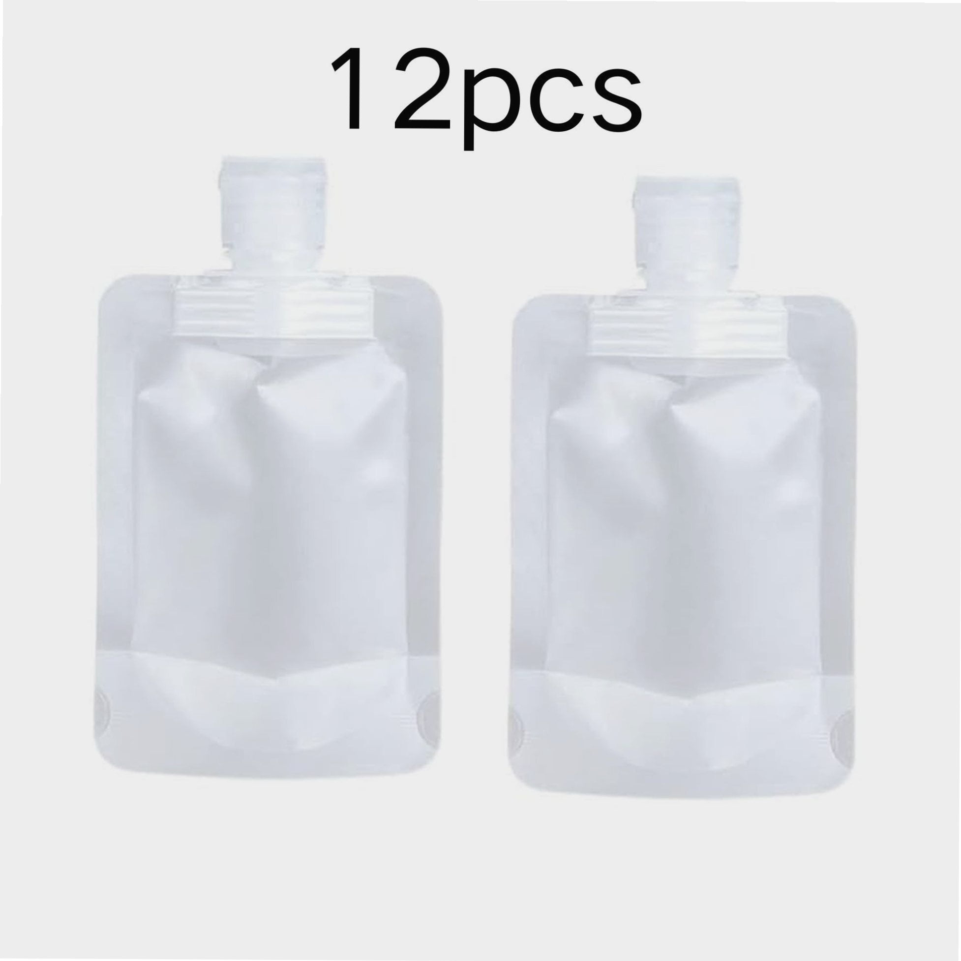 12 Counts Drink Flasks Travel Pouches, Reusable Sneak Travel Drinking Alcohol Plastic Pouches ...