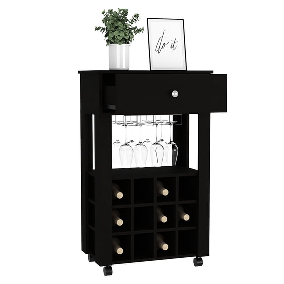 12 - Cubby Wine Bar Cart+One Open Shelf”-“Wine Tasting/Gathering Events ...