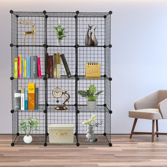 12-Cube Organizer Cube Storage Storage Shelves Wire Cube Storage ...