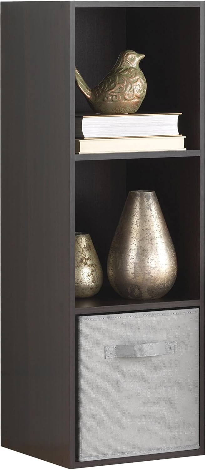 12 Cube Storage Organizer 4 Tier Stackable Mdf Wood Bookcase Open ...