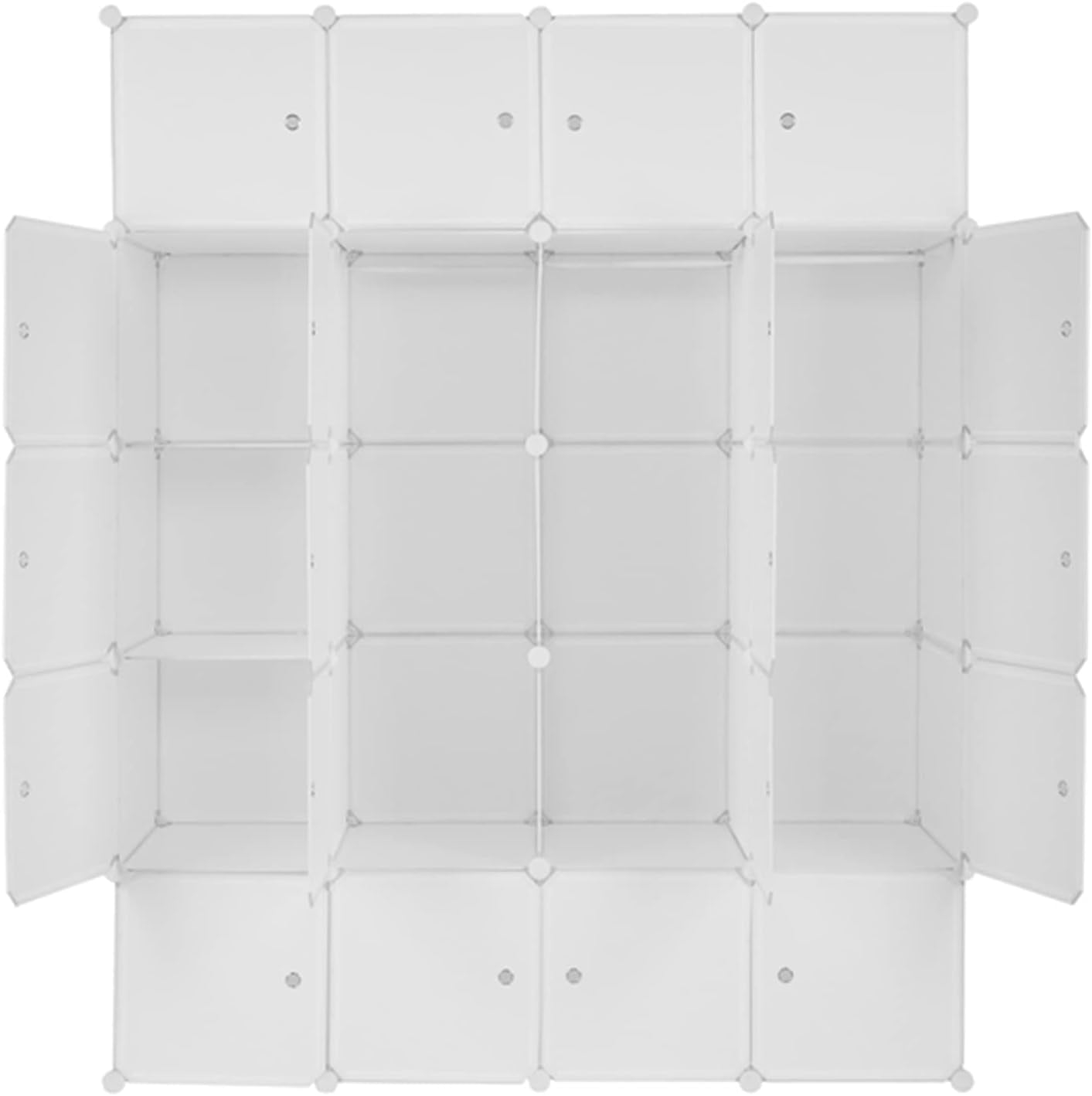 12-Cube Storage Organizer, Closet Organizers Storage Shelf with Hanging ...