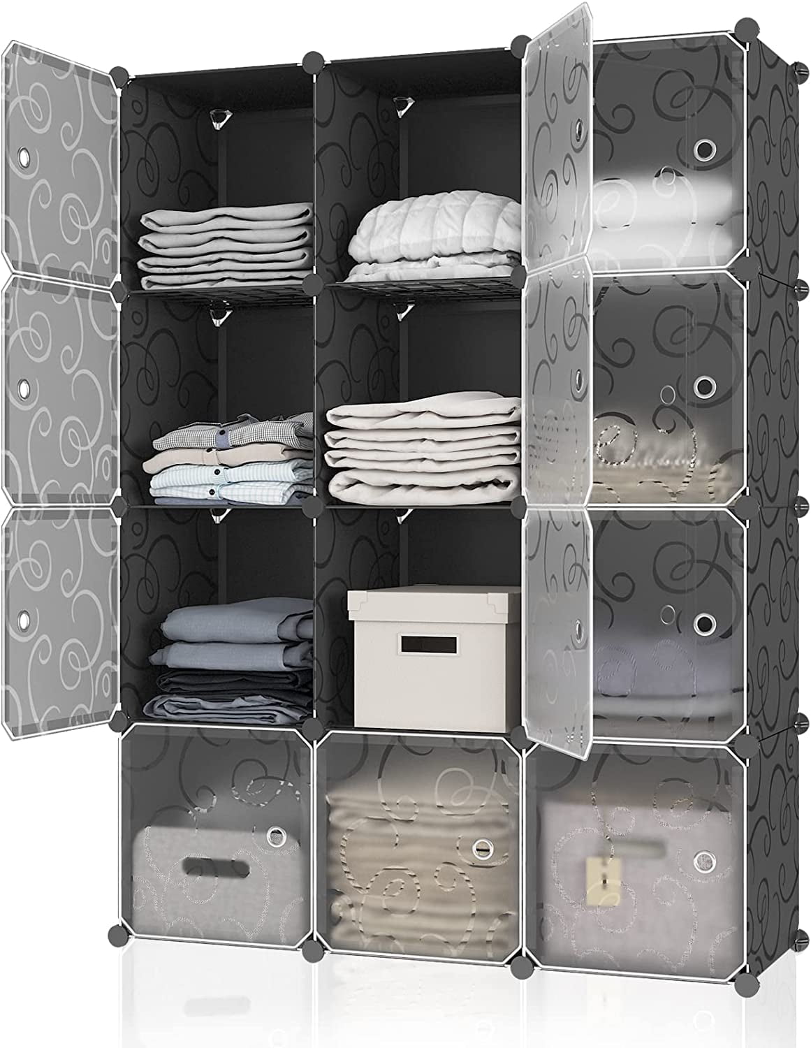 12 Cube Storage Organizer,Portable Clothes Storage Cabinet. Large ...