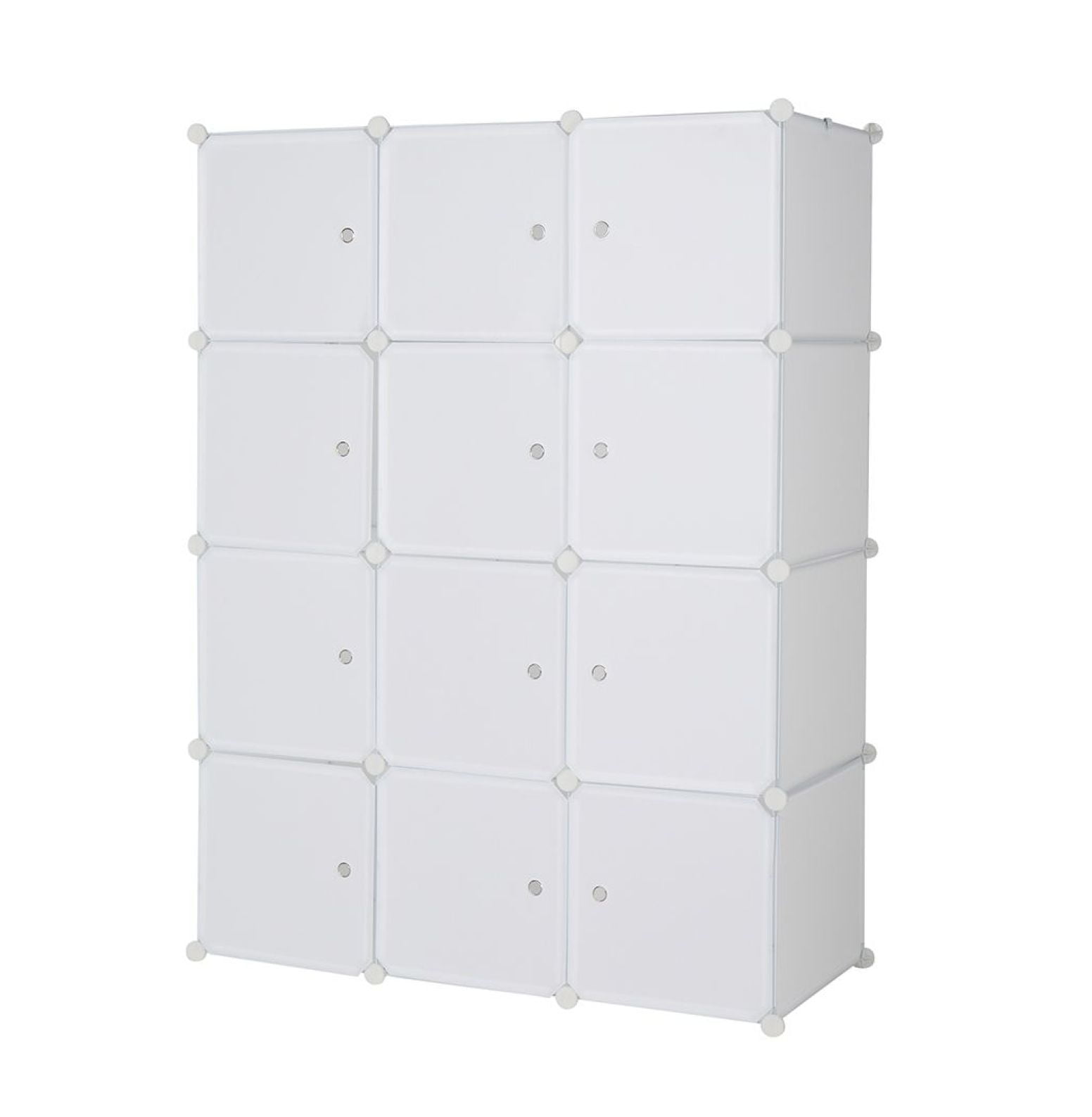 12 Cube Storage Organizer, Stackable Plastic Shelves, Multifunctional ...