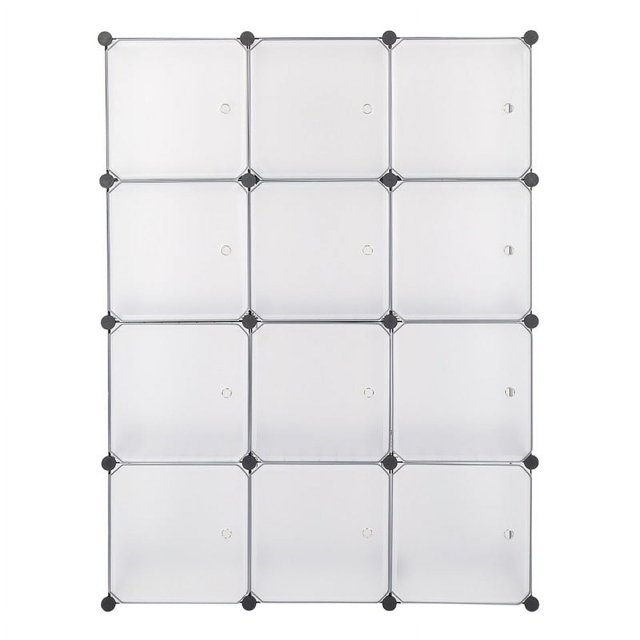 12-Cube Storage Shelf Bookcase Bookshelf White - Walmart.com