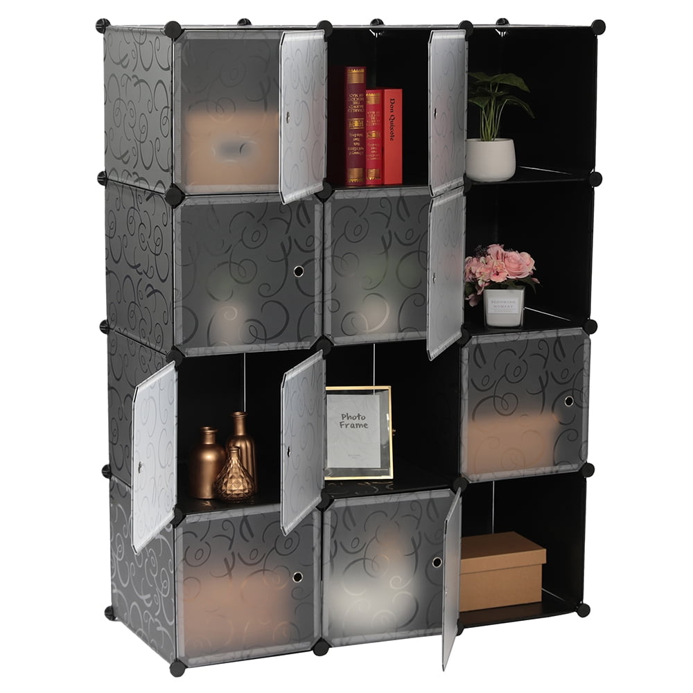 12-Cube Storage Shelves, DIY Cube Storage Organizer, Modular Book Shelf ...