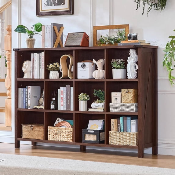 12-Cube Wooden Storage Bookshelf, 62