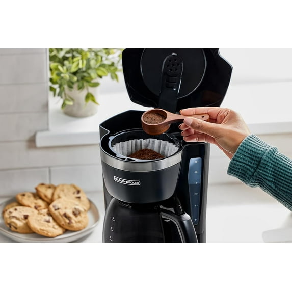 12-Cup Digital Coffee Maker, Programmable, Washable Basket Filter ...