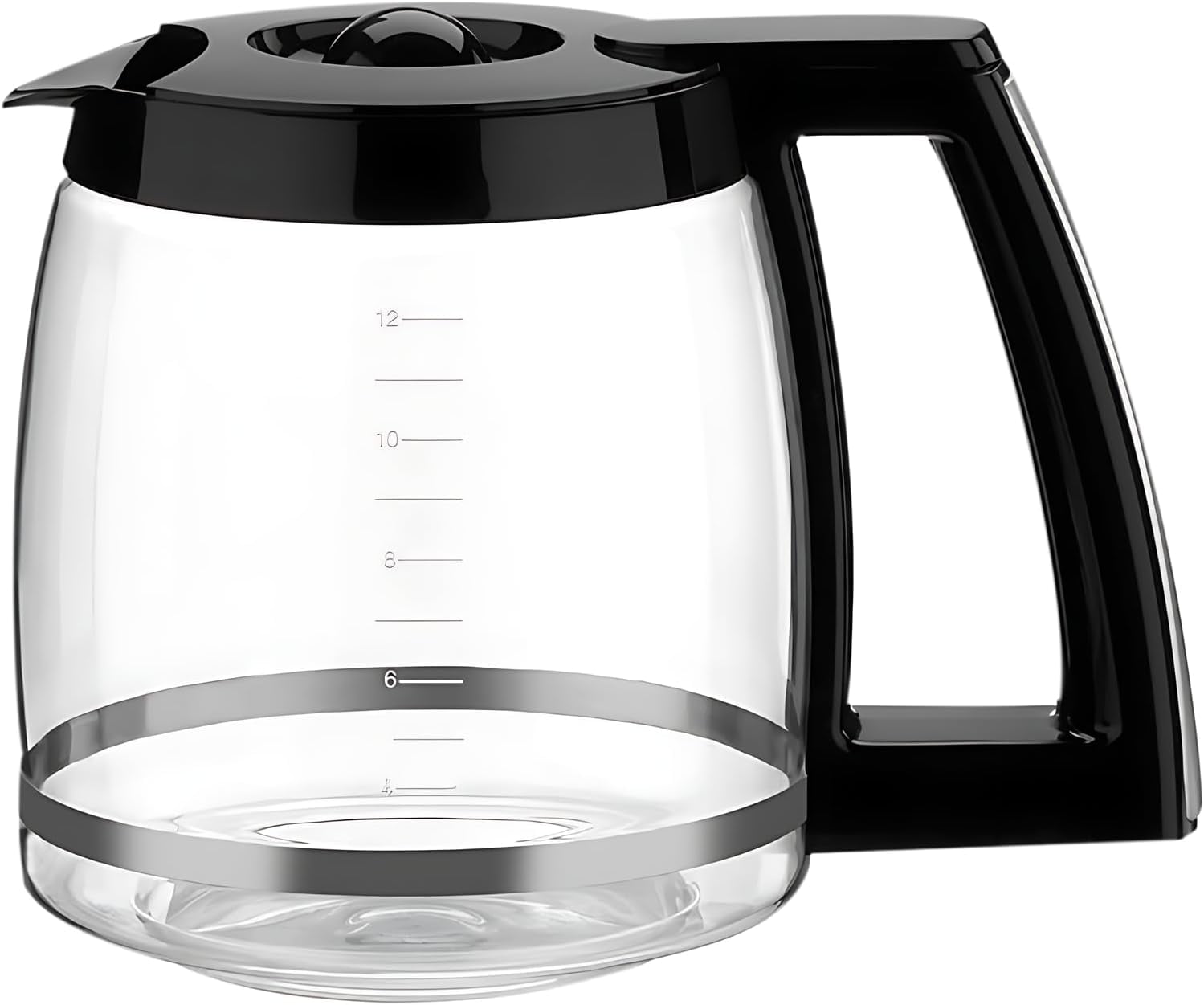 12-Cup Glass Carafe Replacement for Cuisinart Coffee Maker Models DCC-1200, DCC-1100BK, DCC-2650 ...