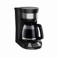 12 Cup Programmable Coffee Maker Black 46290: Drip Coffee Machine ...