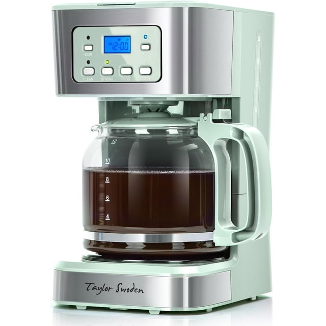 12-Cup Programmable Coffee Maker, Regular & Strong Brew Drip Coffee ...