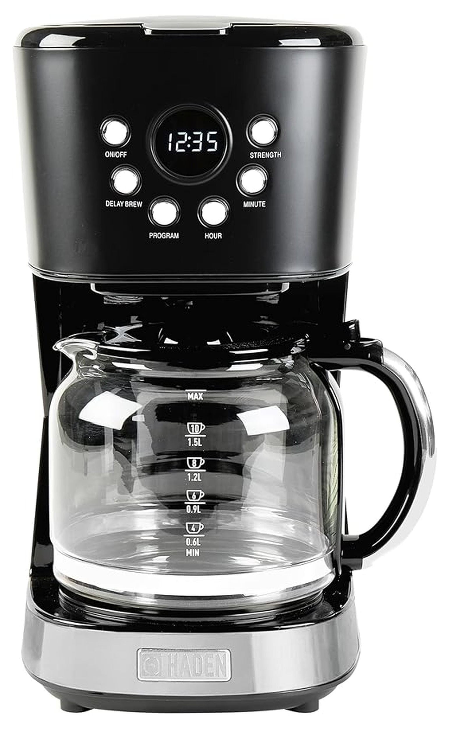 12-Cup Programmable Coffee Maker with Reusable Filter - Drip Coffee ...