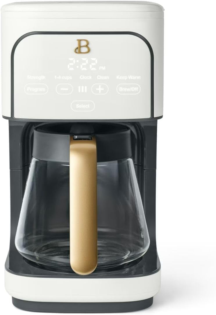 12-Cup Programmable Coffee Maker with Touch Controls, Auto Brew Timer ...