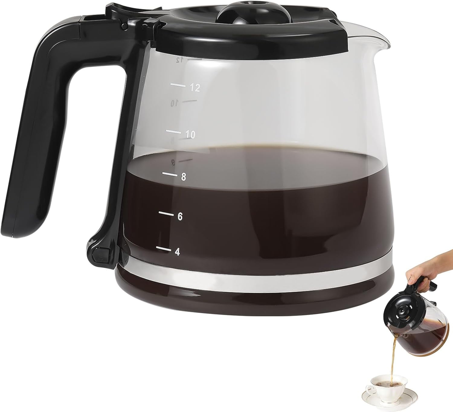 12 Cup Replacement Pot for , Carafe Compatible with RF, LM, PC and SC ...