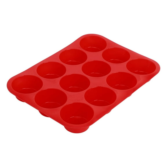 12 Cups Silicone Muffin Pan - Nonstick Cupcake Pan 1 Pack Regular Size ...