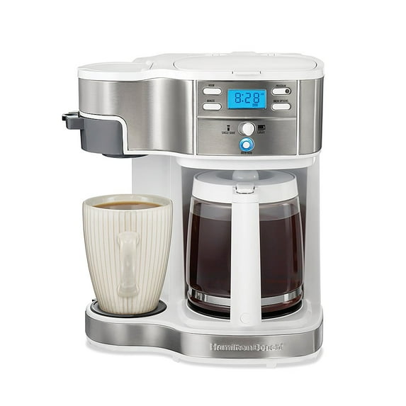 12 Cup/Single-Serve Coffee Maker 2-Way Programmable - WHITE - Walmart.com