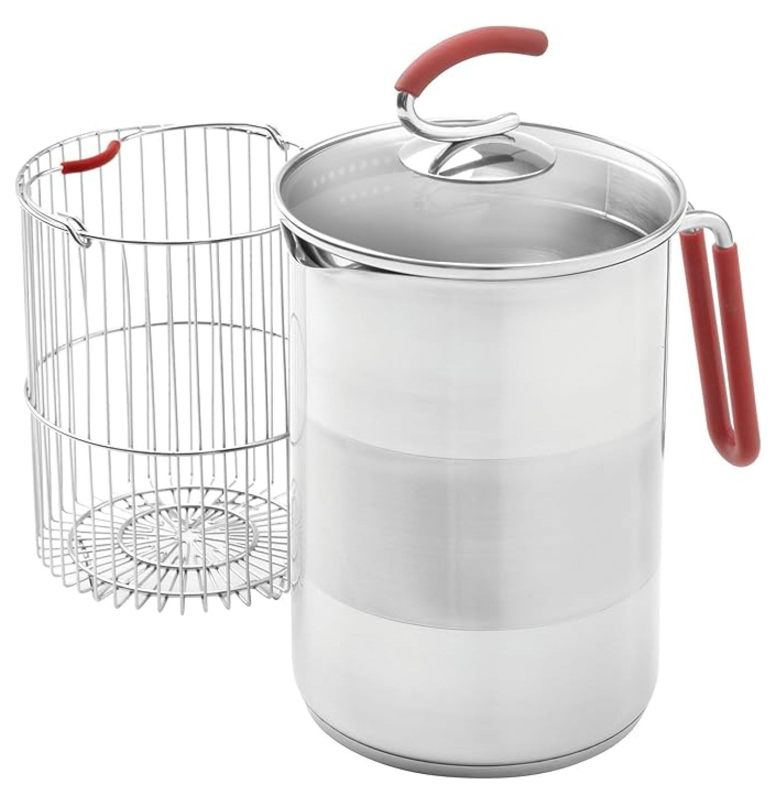 12-Cup Stainless Steel Stockpot with Glass Lid & Steamer Basket - 3.0 ...