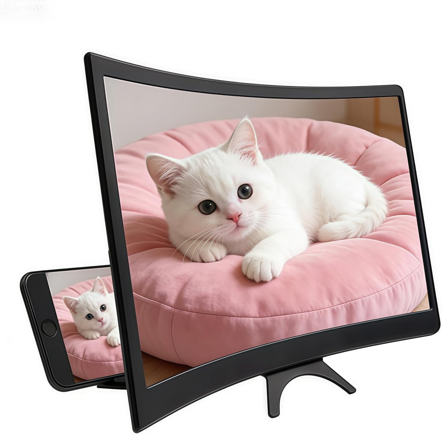 12" Curved Screen Magnifier for Smartphone, 3D HD Phone Screen Enlarger ...