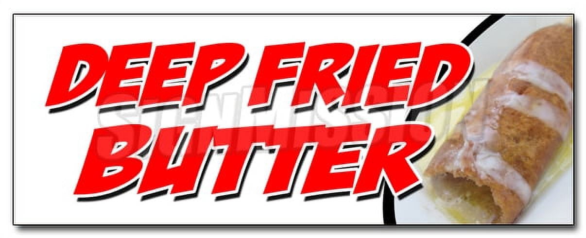 12" DEEP FRIED BUTTER DECAL sticker balls on a stick dipped flavored ...