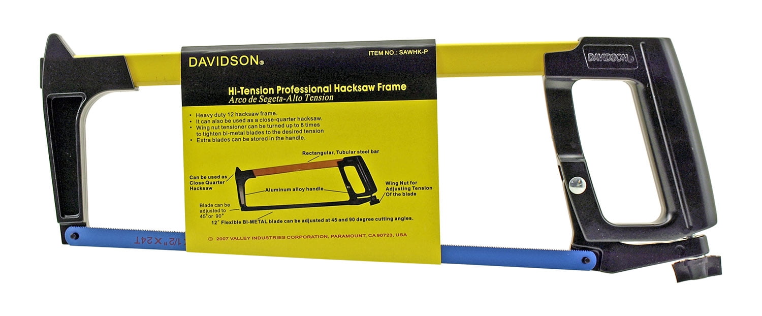 12" Davidson Hi-Tension Professional Hacksaw Frame - Valley Industries ...