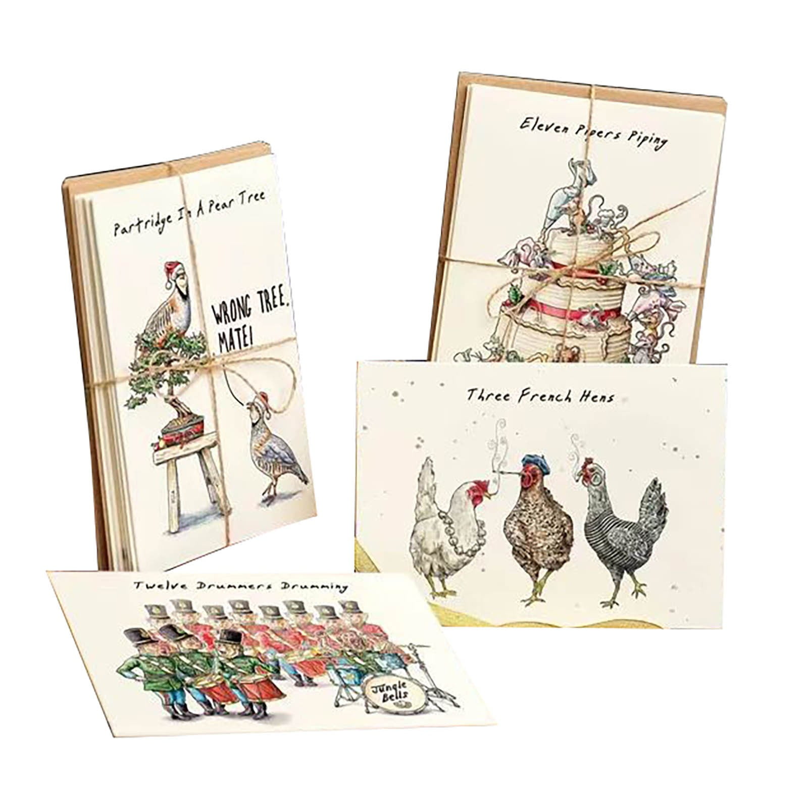 12 Days of Christmas Card Set - 12 Pcs Hilarious Holiday Greeting Cards ...
