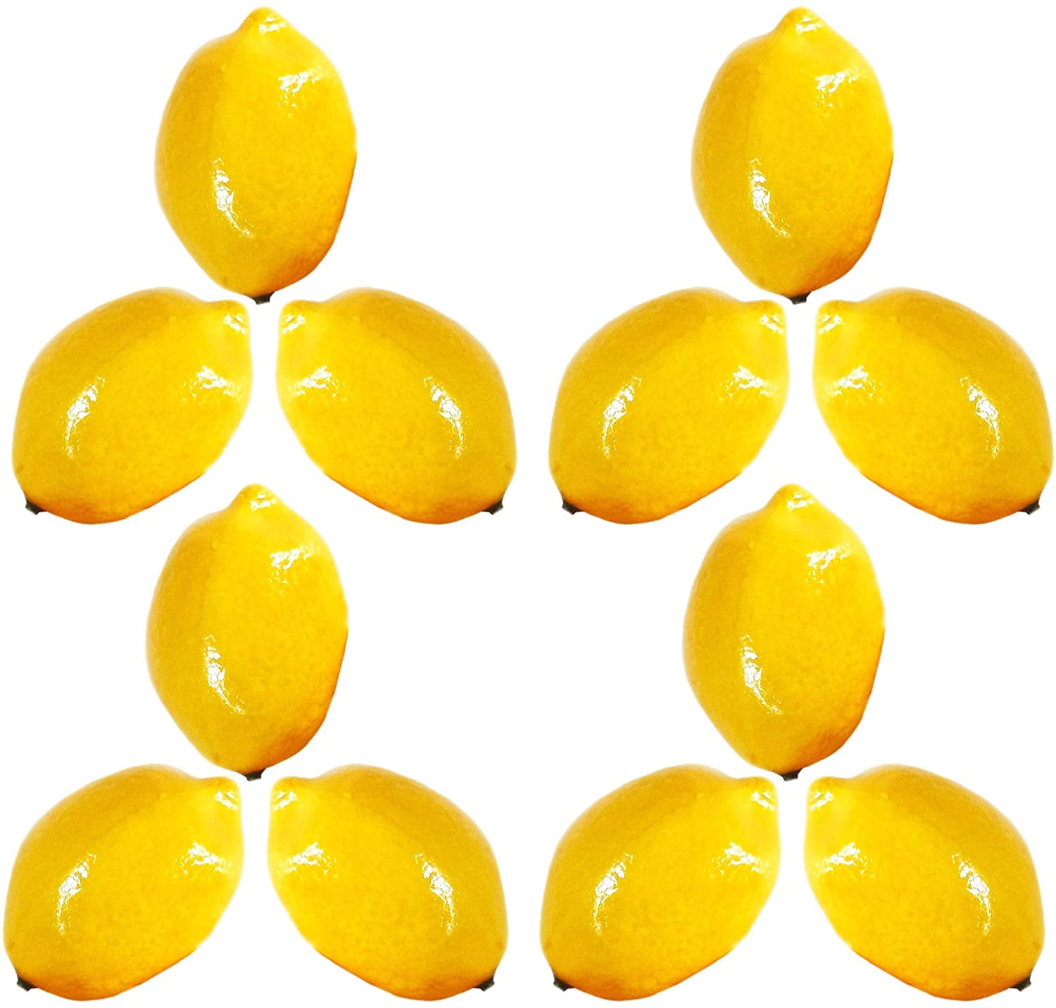 12 Decorative Faux Lemons - Life Size - Accurately Sized and Colored to ...