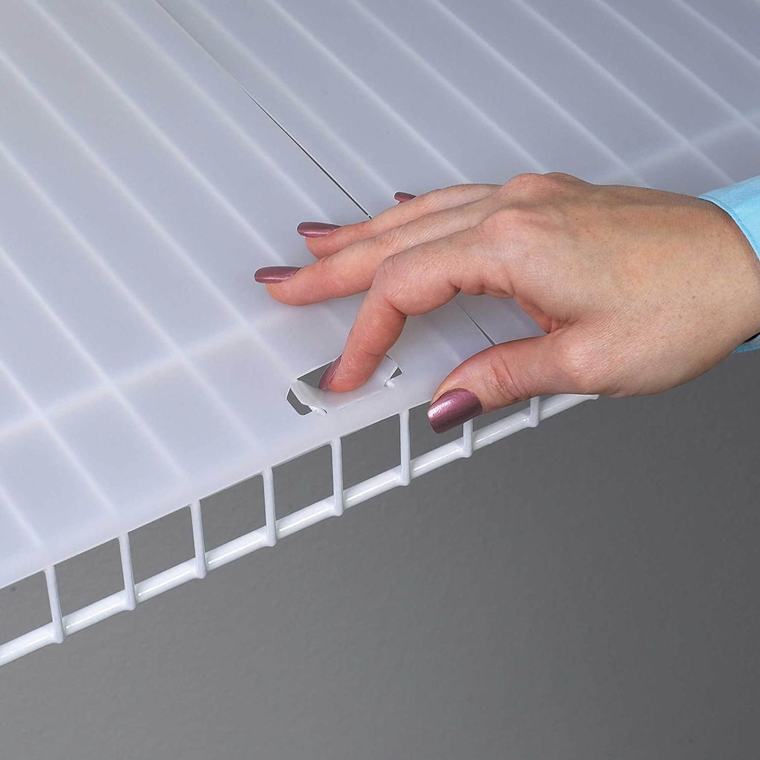 12" Deep by 10' Long HTYSUPPLY Liner for 12" Wire Shelving with Locking ...
