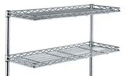 12" Deep x 36" Wide x 24" High 4 Tier Cantilever Chrome Adjustable Wall ...