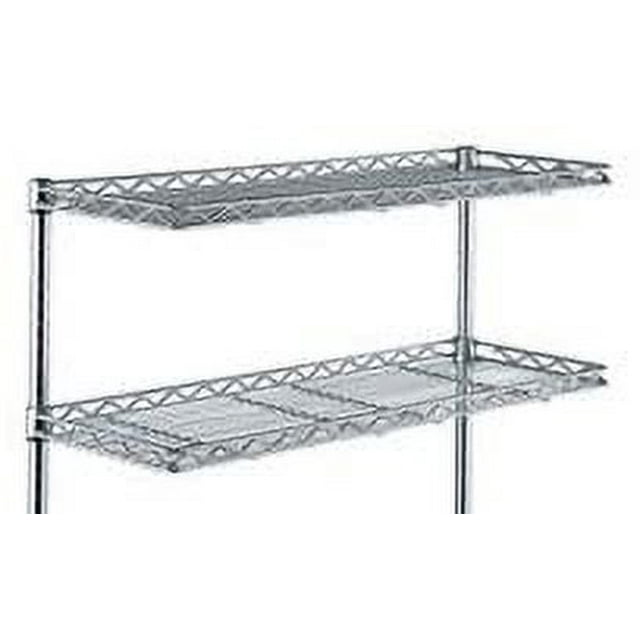 12" Deep x 36" Wide x 24" High 4 Tier Cantilever Chrome Adjustable Wall ...