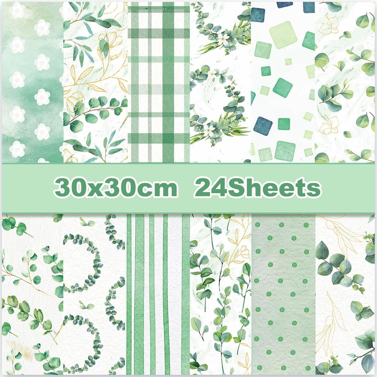 12 Designs 24 Sheets Christmas Scrapbook Paper Double Sided 12 x12 inch ...
