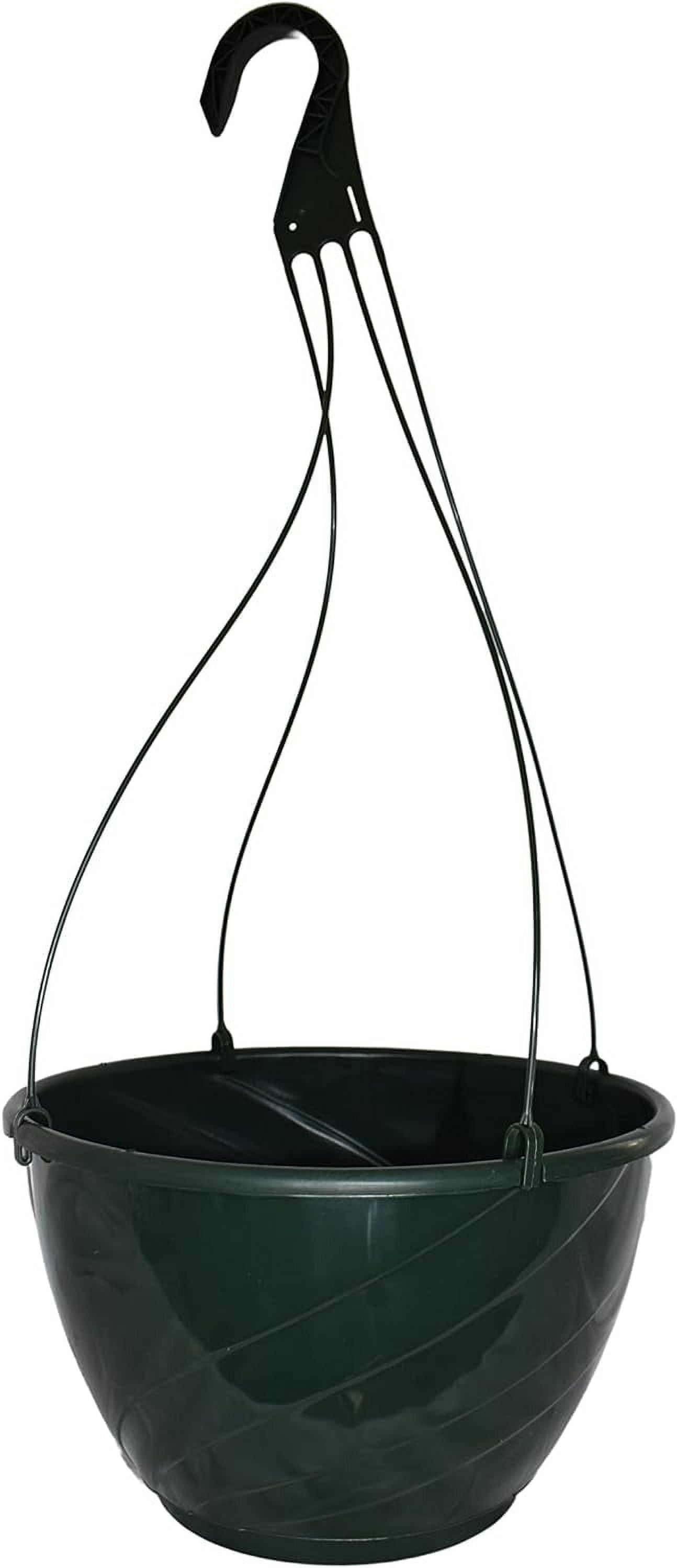 12" Diameter Dark Green Plastic Deco Swirl Hanging Basket (5) - Walmart.com