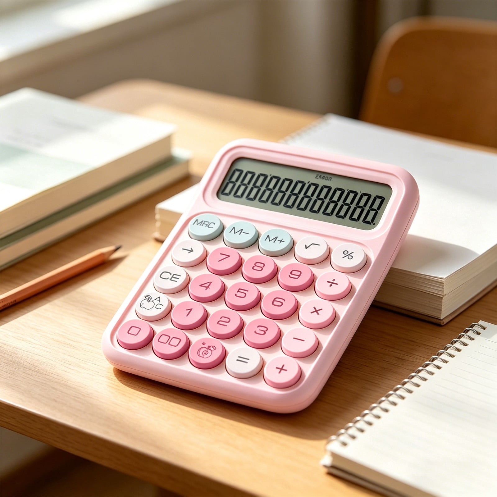 12 Digit Colorful Financial Calculator,Battery Power Large Display ...